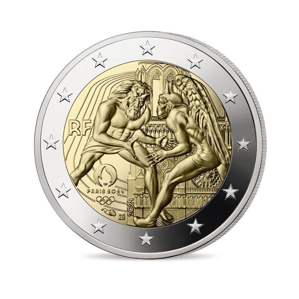 2 Euro Frankrijk 2024 Olympische Spelen In Coincard 5 Coincards