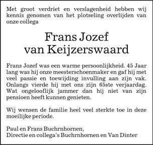 Frans van Keijzerswaard overleden 5 juli 2013 | Ivd-variatie-4