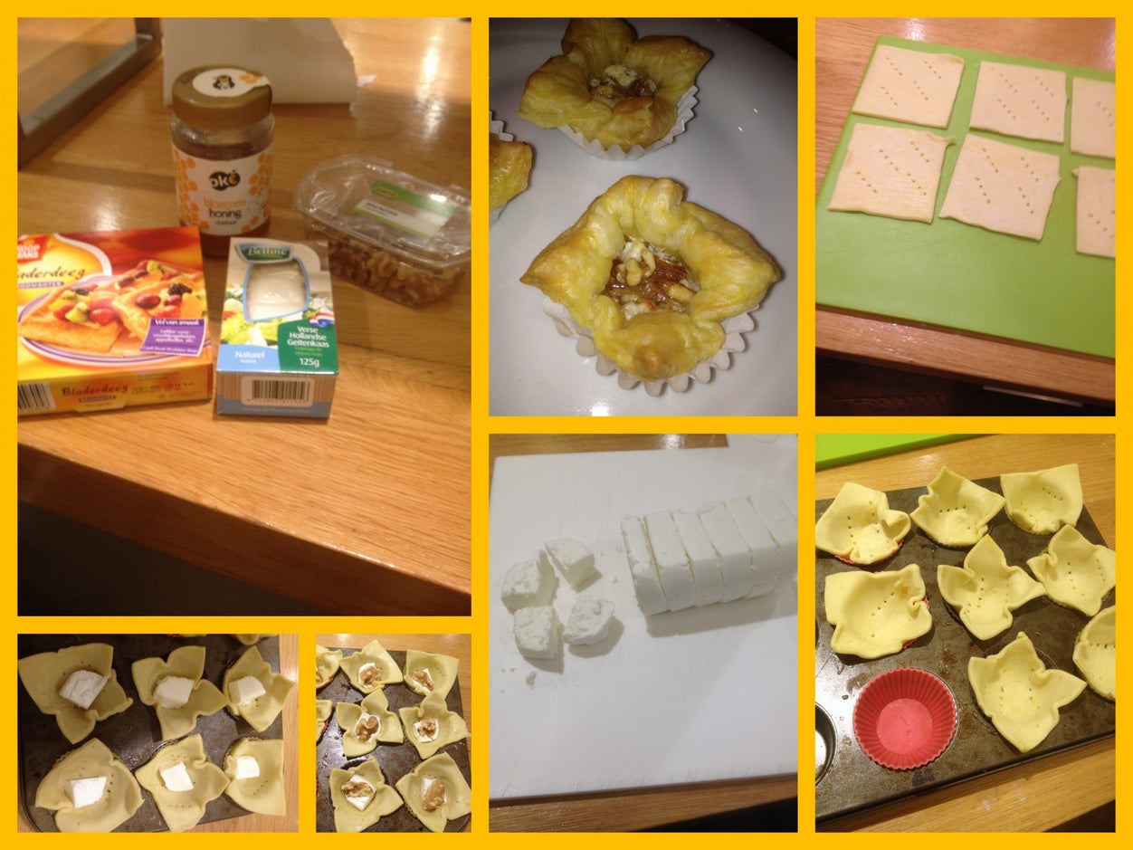mini-geitenkaastaartjes / borrelhapjes / recepten | Louisa-s-kookhoekje