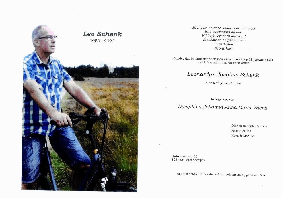 Overlijdensberichten 2020 / in memoriam | Politie Senioren Roosendaal