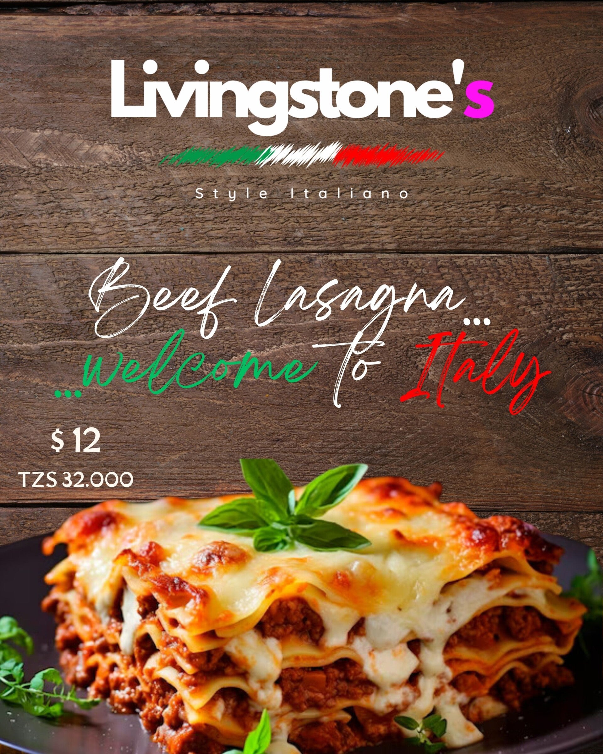 Restaurant Menu | LIVINGSTONE'S ZANZIBAR