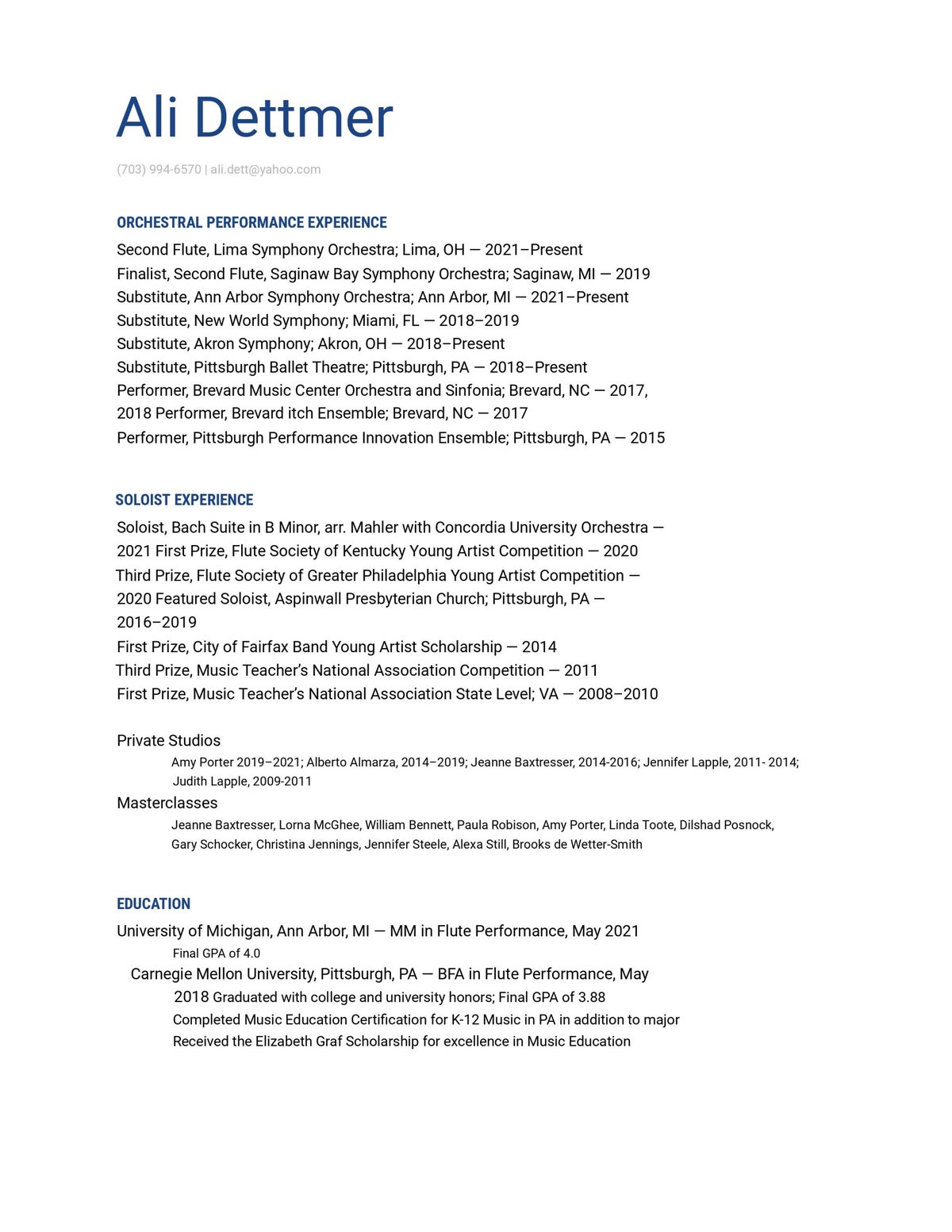 Resources | Ali Dettmer - Flutist and Teacher