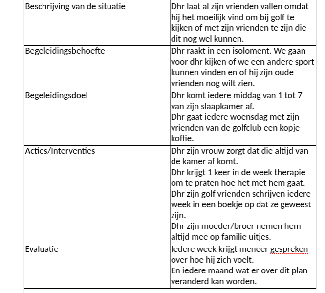 Begeleidingsplan | NAH presentatie map