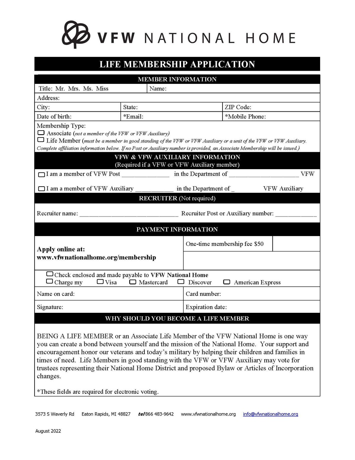 NEW MEMBERSHIP APPLICANTS / MEMBERSHIP | VFW Auxiliary Post 10093 ...