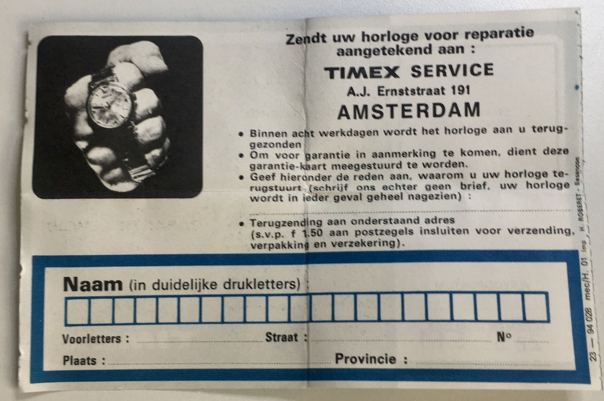 Timex Displays Box & Papers | ARTEEPEE
