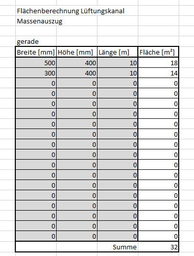 Lüftung | TGA-Excel-Tools