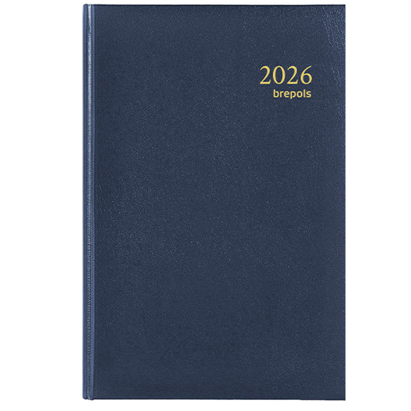 Agenda 2026 Brepols A5 Saturnus luxe lima 1/1 blauw | mijnbruna ...