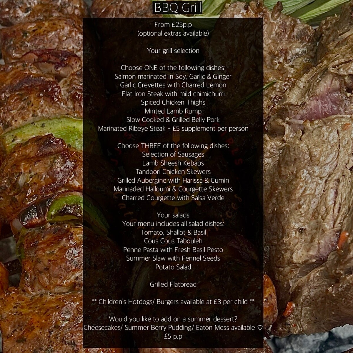 Set Menu Options & Private Dining | JJ's Galley Girls
