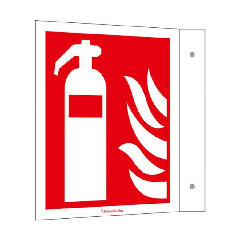 Pictogram brandblusser bord haaks 20x20cm | BHV-SHOP.eu