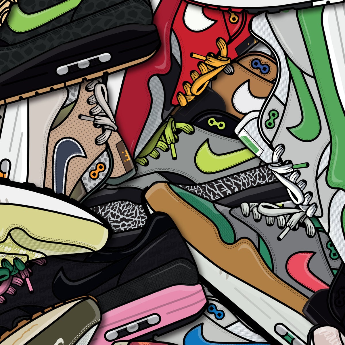 NIKE AIR MAX 1 "GRAIL COLLAGE" POSTER (50X70CM) | Kicks on kanvas