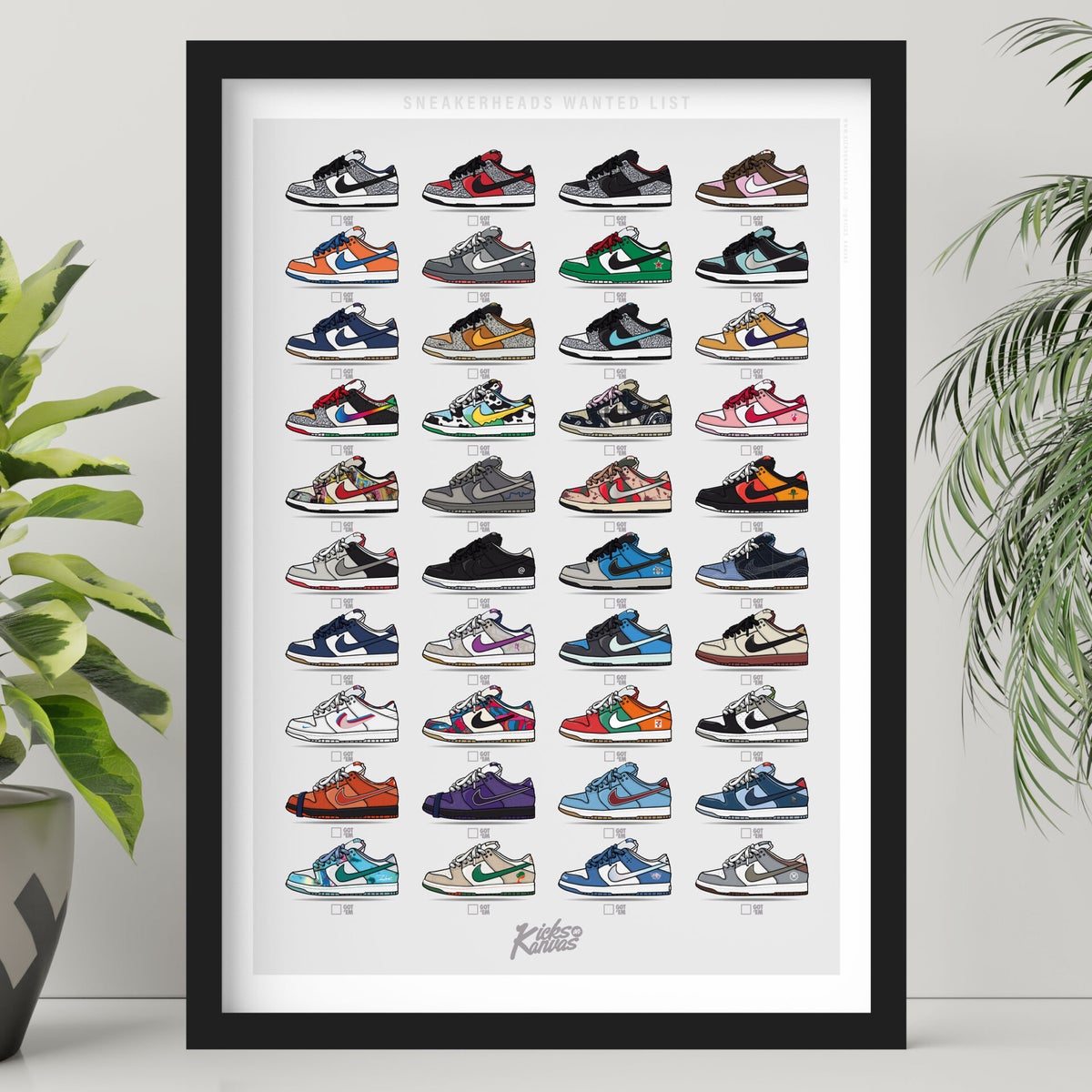NIKE SB DUNK LOW "THE WANTED LIST" POSTER (50X70CM) | Kicks on kanvas