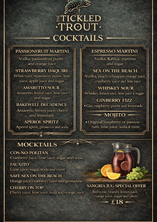 Menu | The Tickled Trout