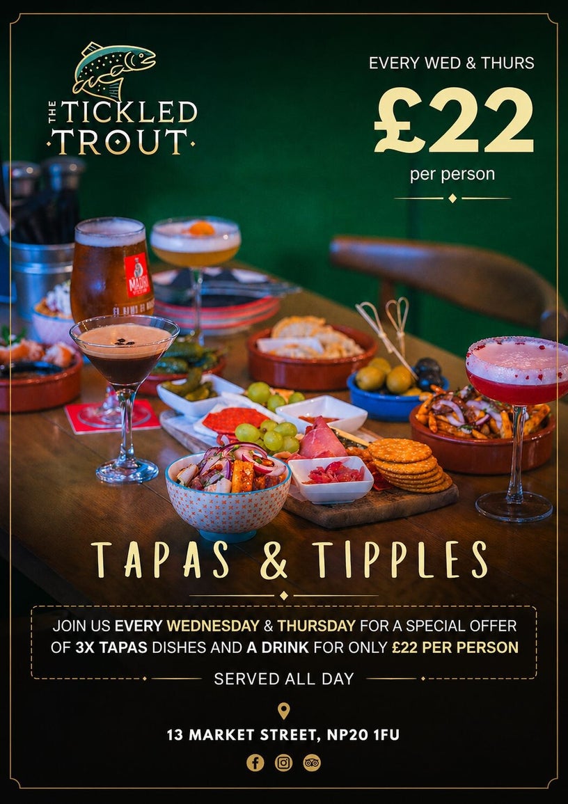 Menu | The Tickled Trout