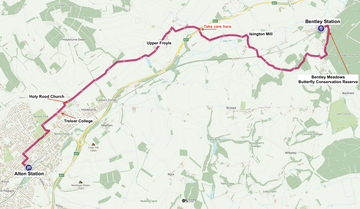 Bentley to Alton Rail to Trail / Rail to Trail walks / The Nature Walks ...