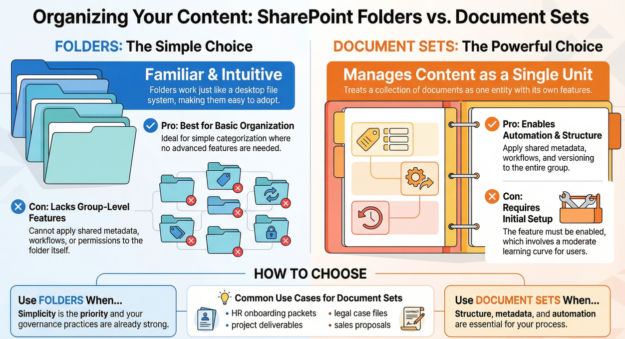 FOLDERS VS DOCUMENT SETS / MAIN BLOG | SharePoint Mentor