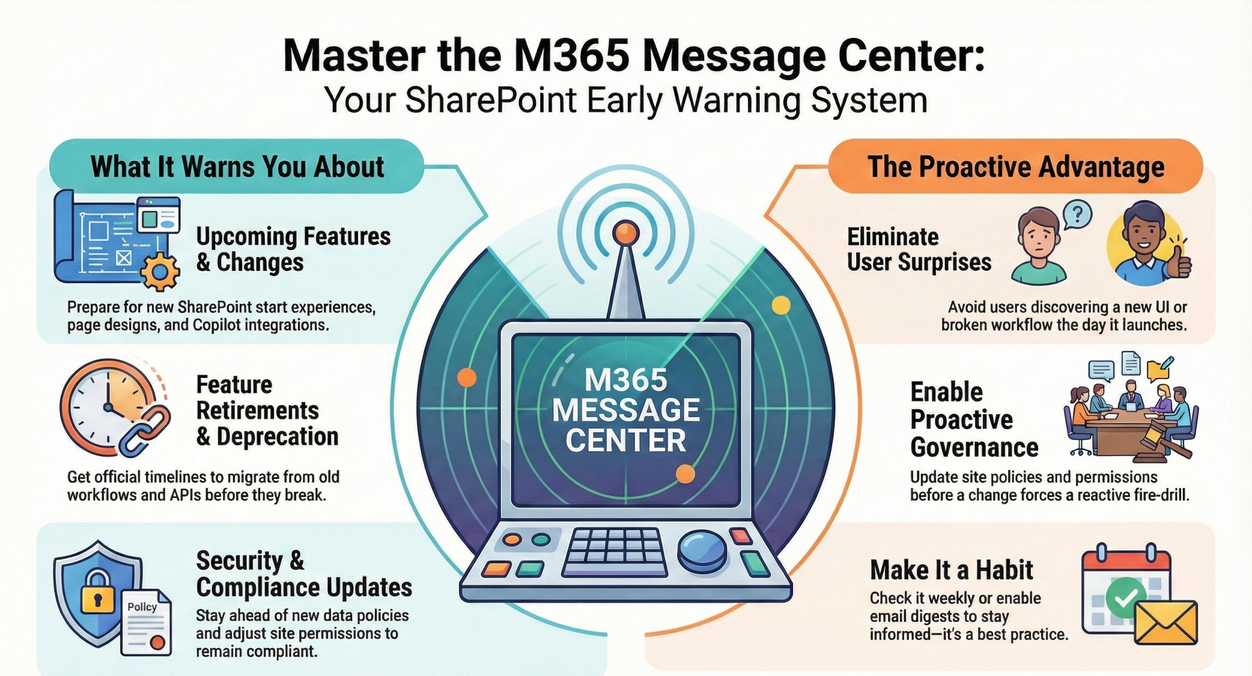 THE M365 MESSAGE CENTER | SharePoint Mentor