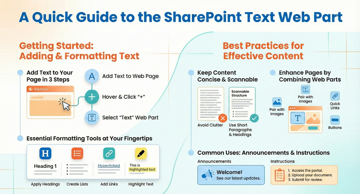 THE TEXT WEB PART | SharePoint Mentor