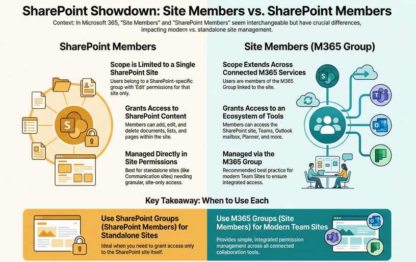 M365 MEMBERS VS SHAREPOINT MEMBERS / MAIN BLOG | SharePoint Mentor