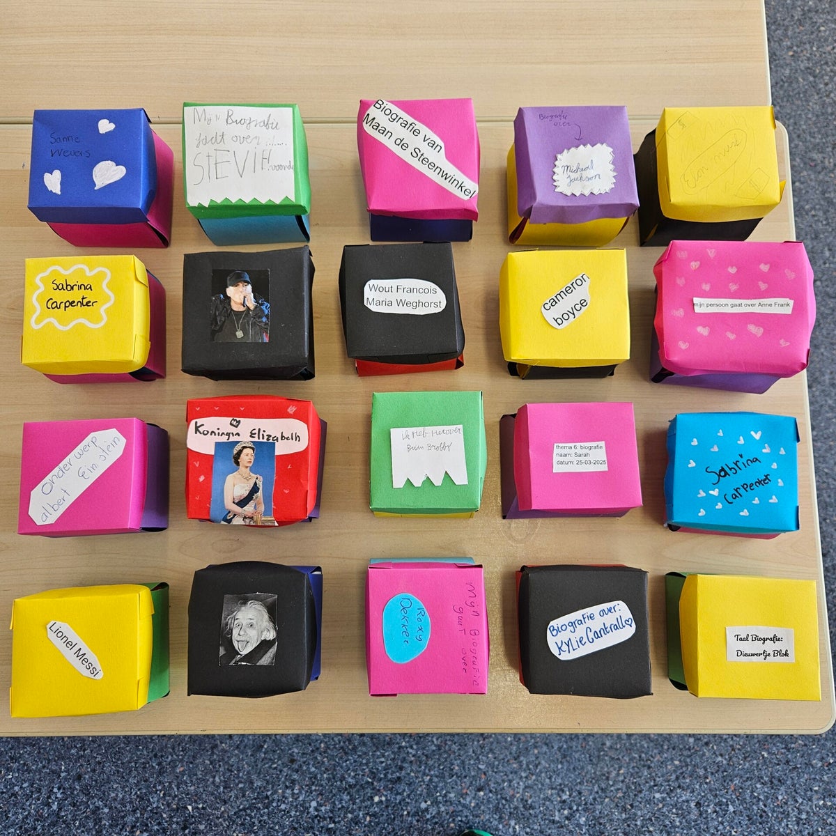 EXPLODING BOX MAKEN (BIOGRAFIE) / LESMATERIAAL | meesterrichard
