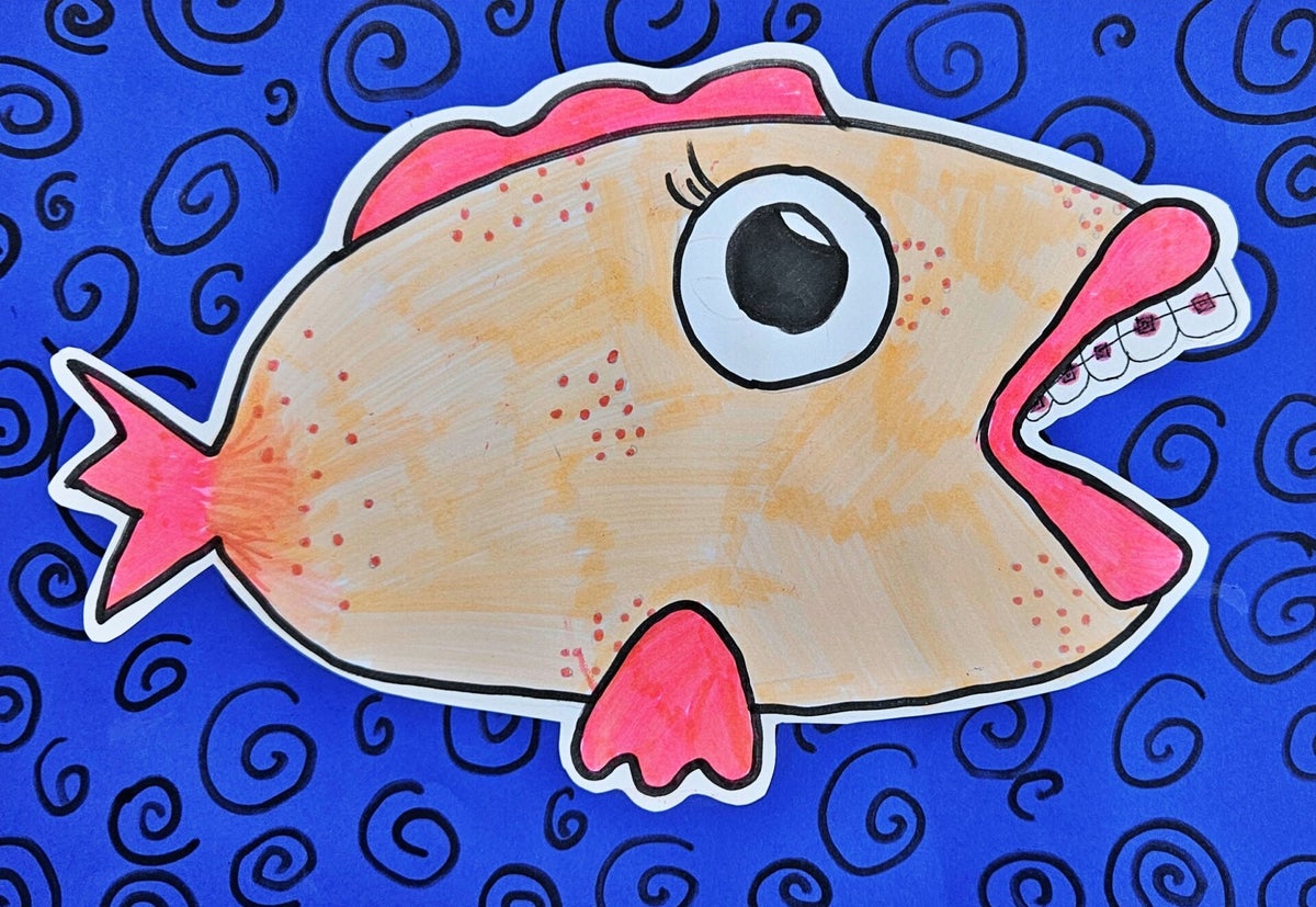 GRAPPIGE VIS tekenen / ZOMER / OVERIG / CREA IN DE KLAS | meesterrichard