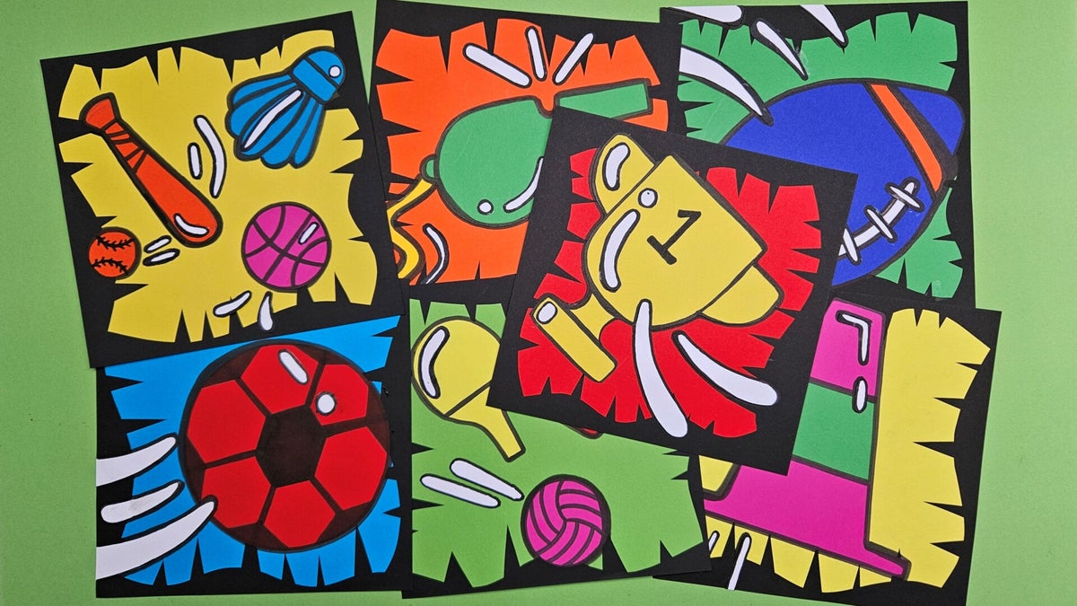 POP ART SPORT / KONINGSDAG / SPORTDAG / CREA IN DE KLAS | meesterrichard