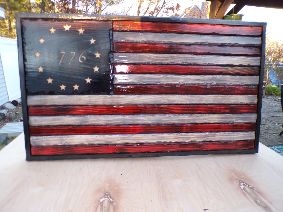 Wooden Betsy Ross Flags