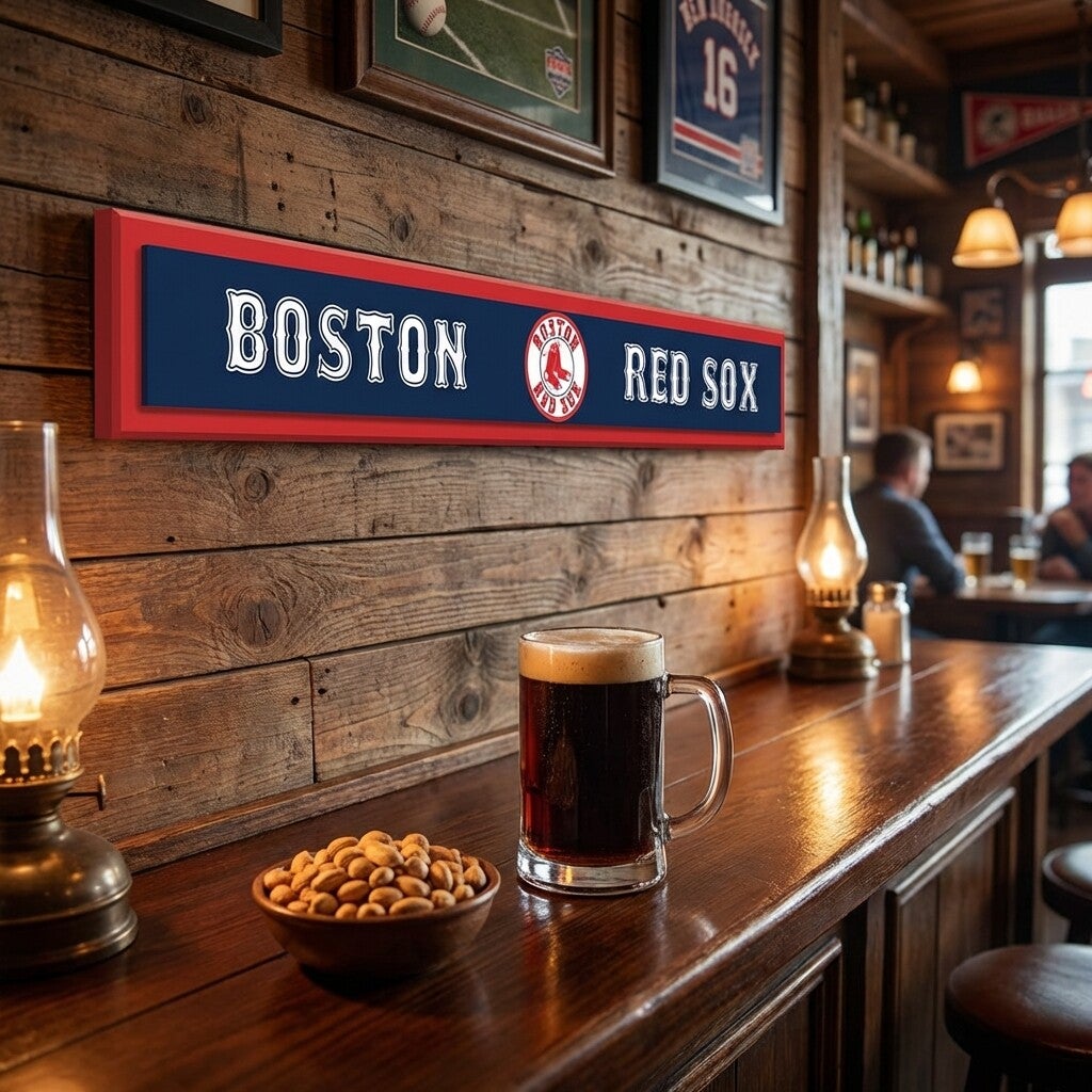 Boston Red Sox Wooden Sign – Handcrafted Baseball‑Inspired Décor ...