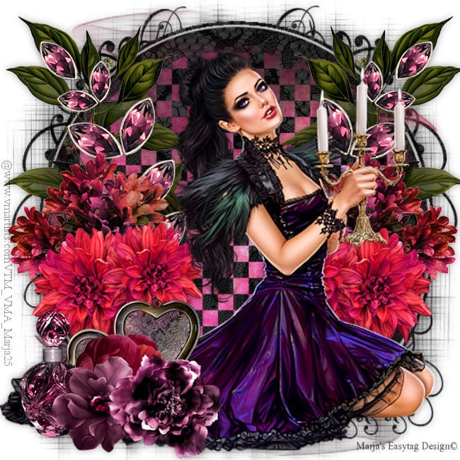 Angelina / Gothic & Steampunk / Naar de Lessen | Marja's Easytag's