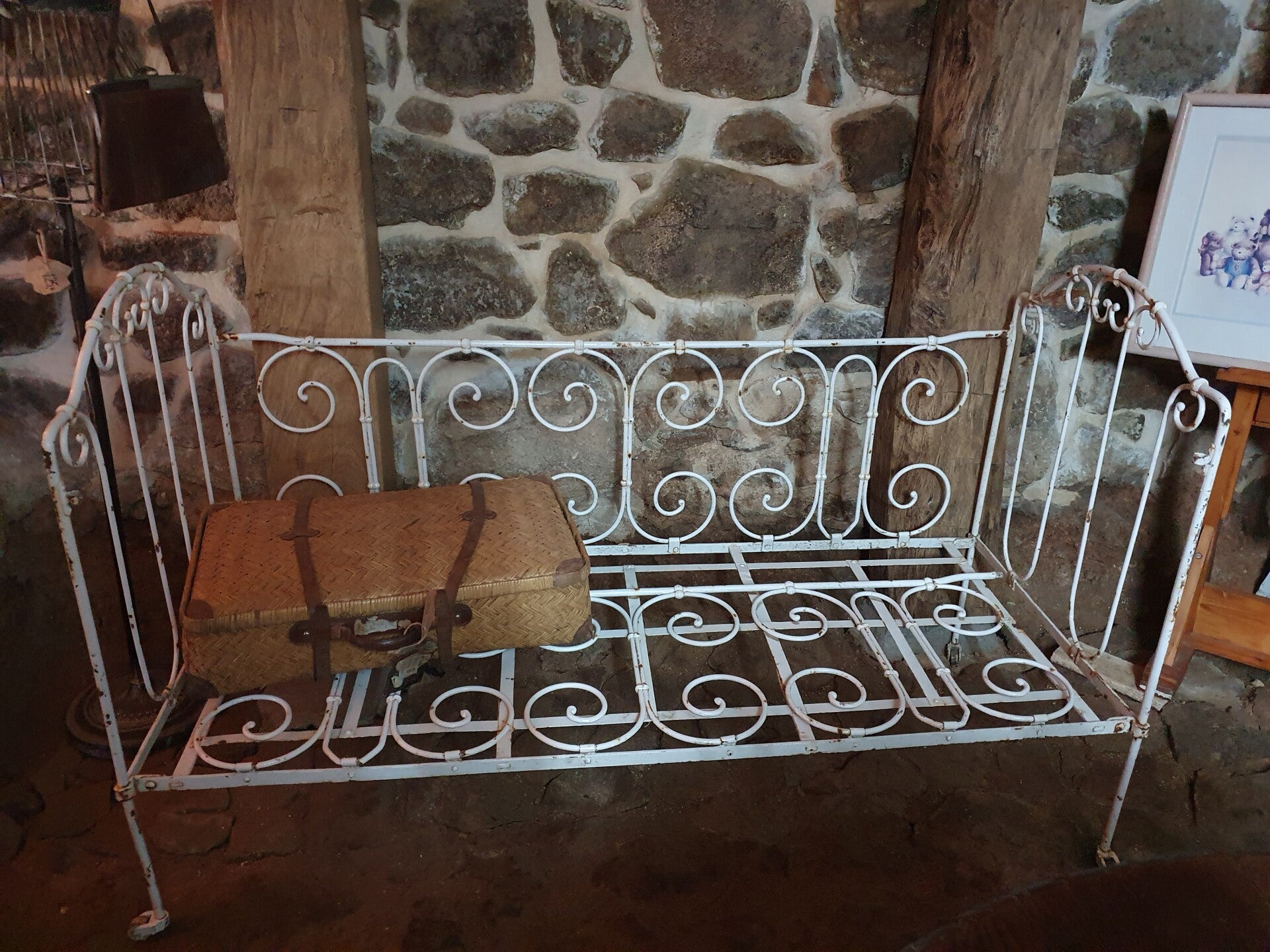 Antiek frans metalen ledikant - Châlit de lit ancien en métal français ...