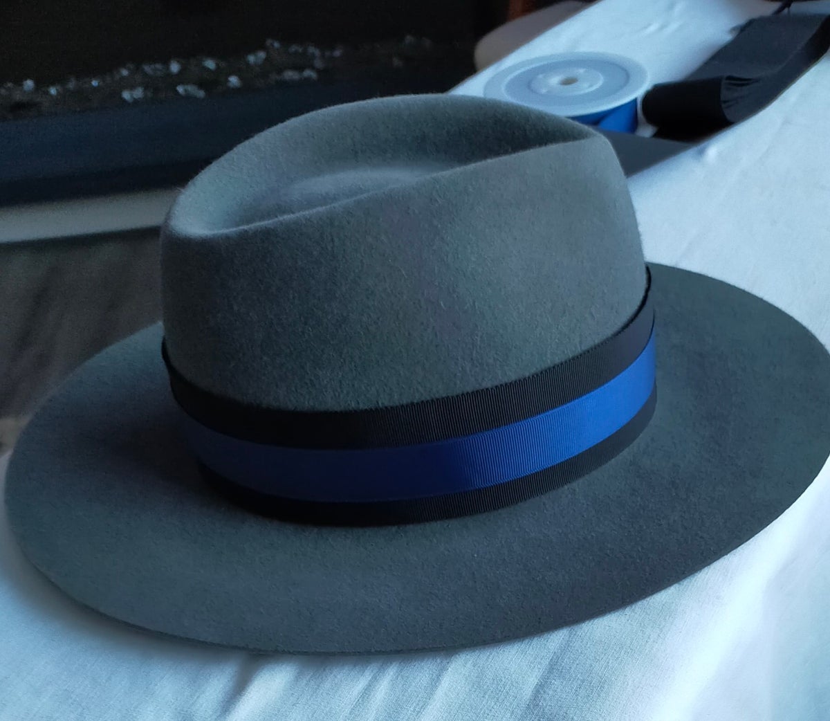Alice Grey Beaver Fur Felt Fedora | Susannah Black-Millinery