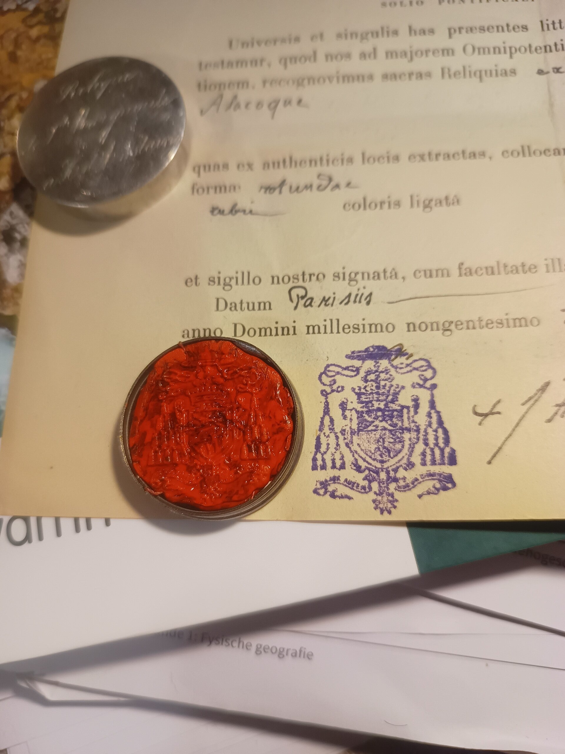 Saint Margaret Mary alacoque relic and document | saintsandsacredrelics