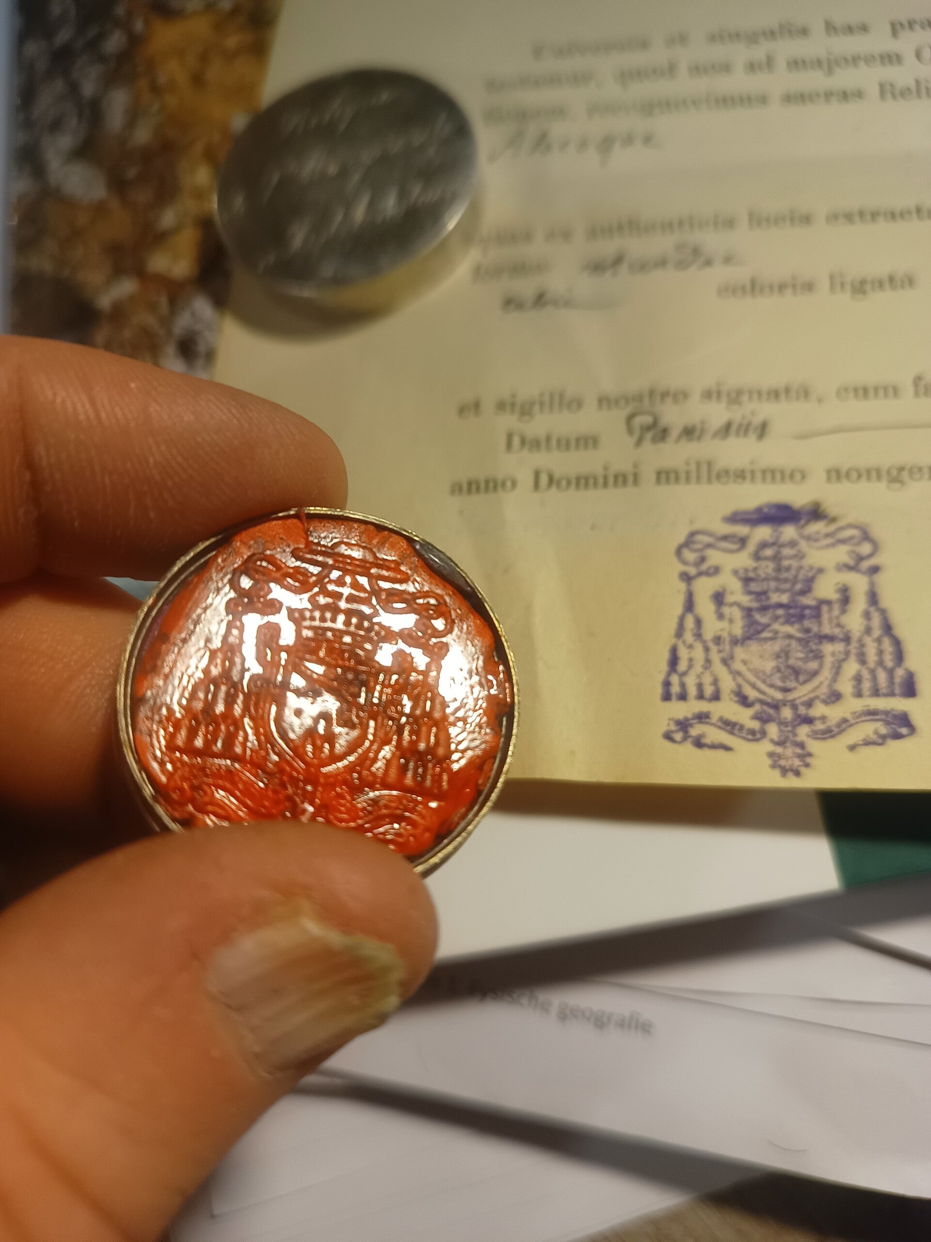 Saint Margaret Mary alacoque relic and document | saintsandsacredrelics