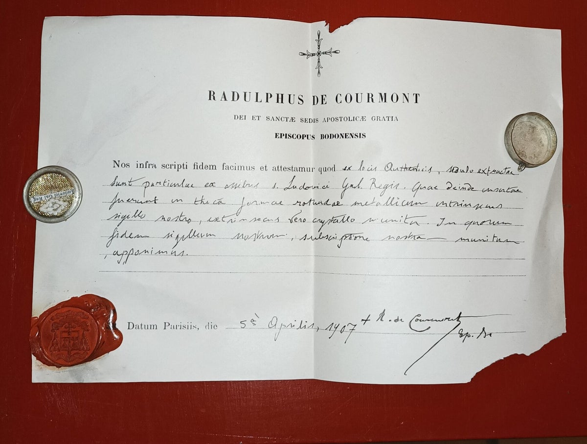 saint louis king of france relic and document | saintsandsacredrelics