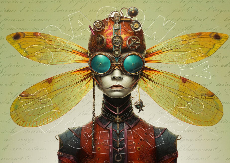 Miss Dragonfly Rice Paper | DragonflyCraftsUk