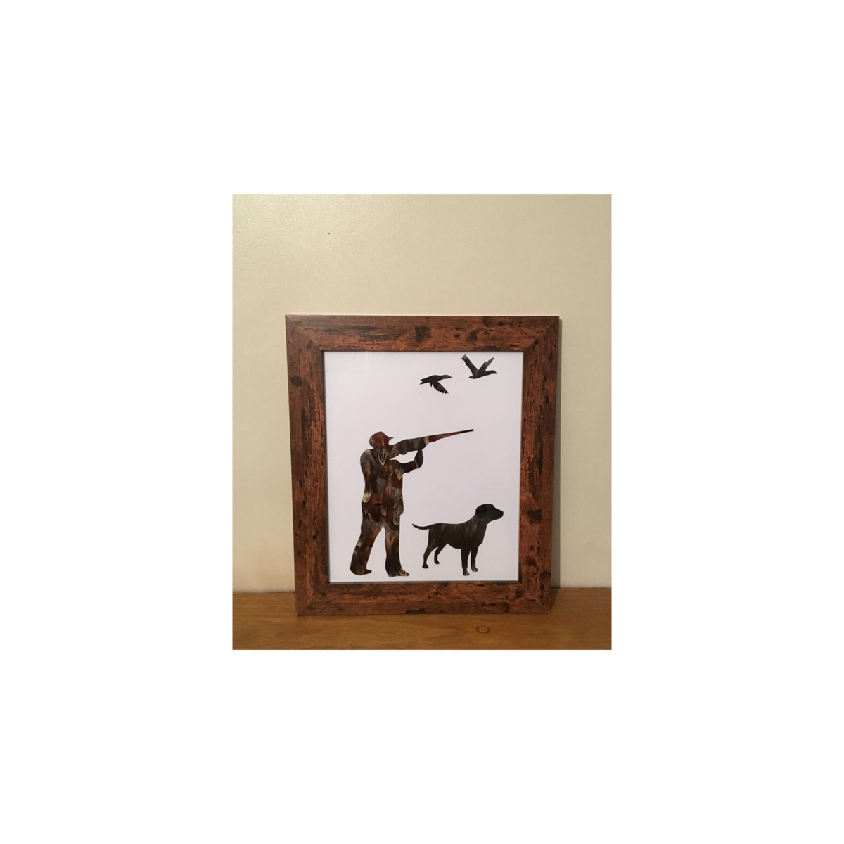 Shooting scene (black labrador) feather picture | Country Creations By Vicki