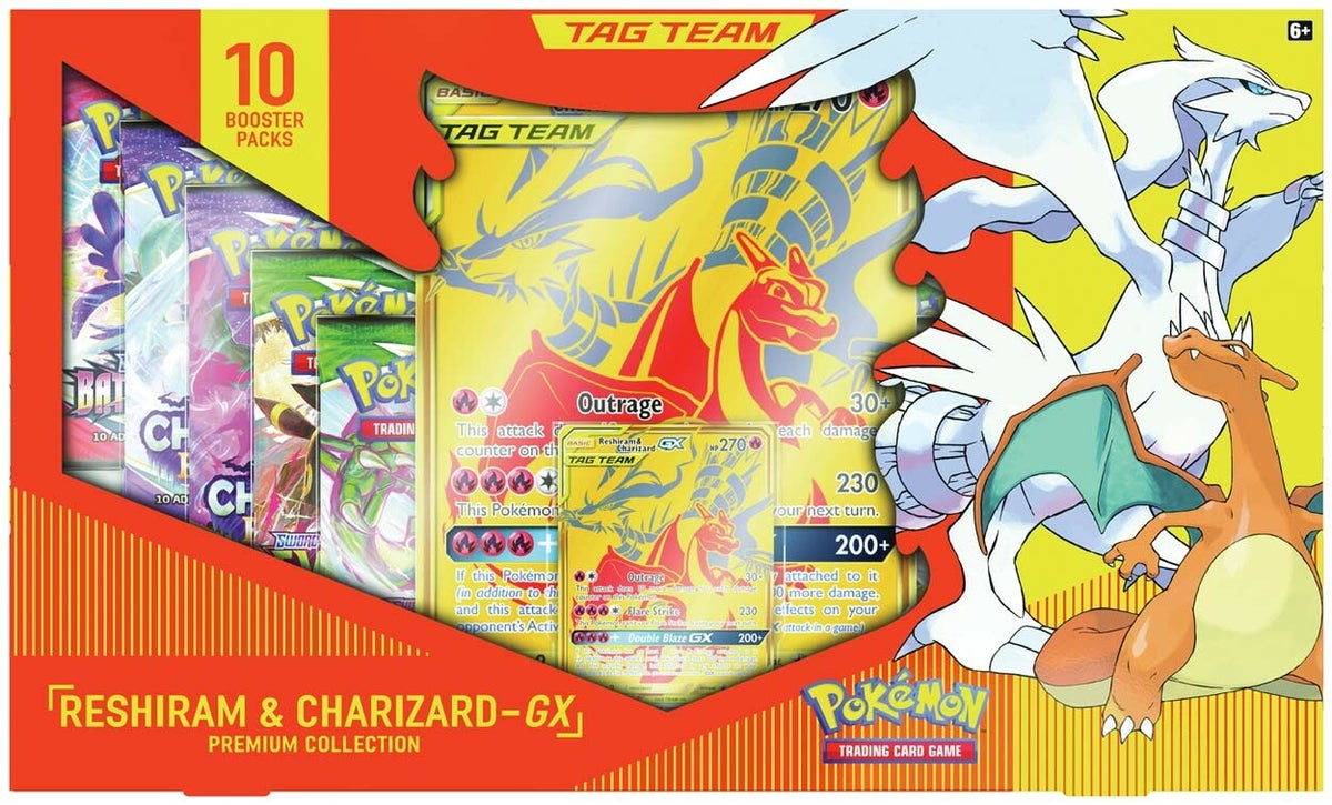 Reshiram & Charizard GX Premium Collection Revealed, Gold Reshiram ...