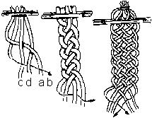 4 and 6 strand French Sinnet / 4 and 6 strengs Franse platting / Sinnet ...