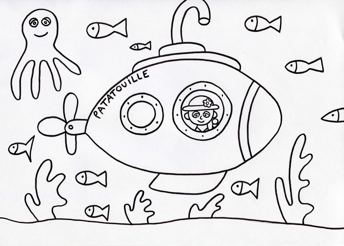 Colorie patatouille et les moyens de transport / Coloriages | Patatouille