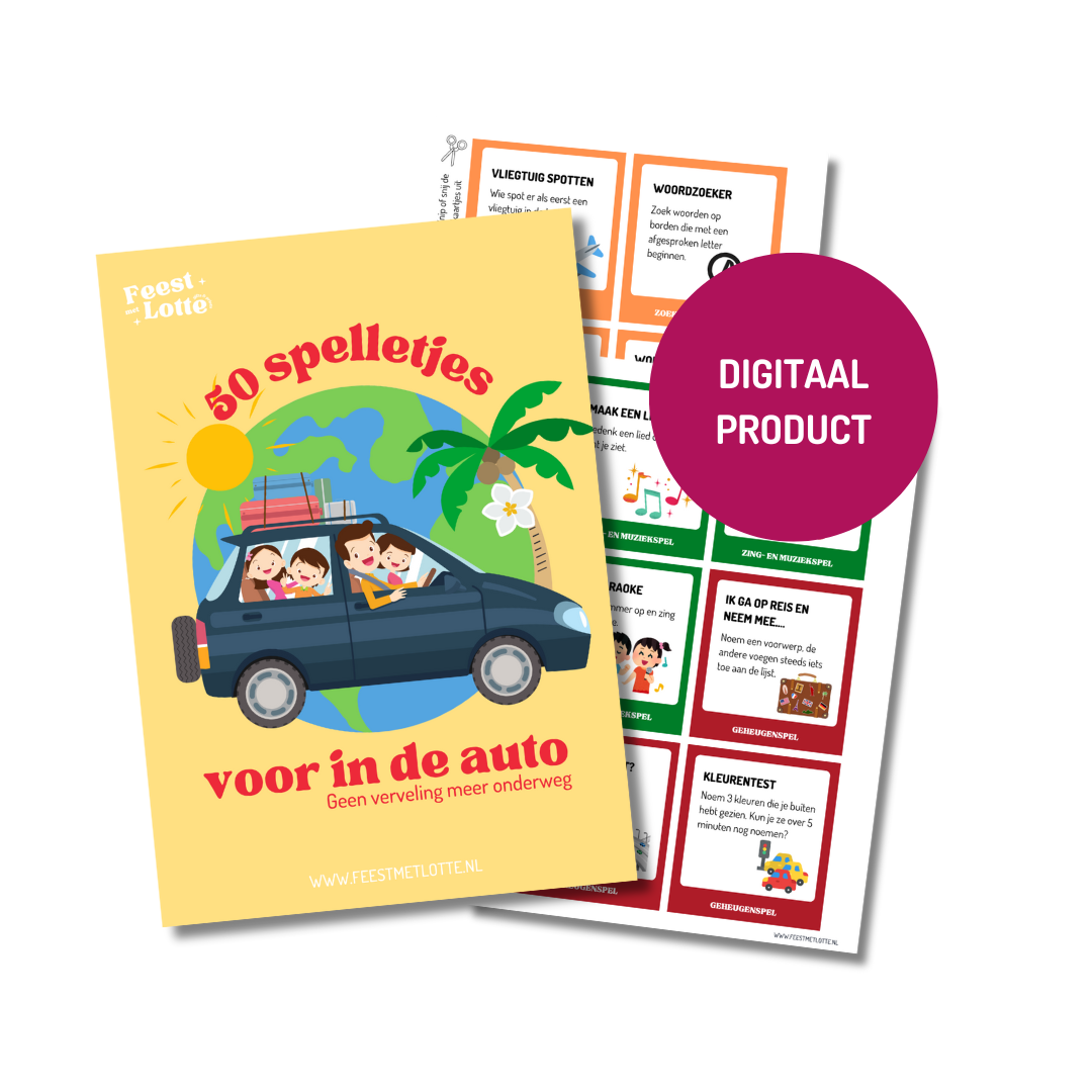 50 spelletjes voor in de auto – Download en print eenvoudig!