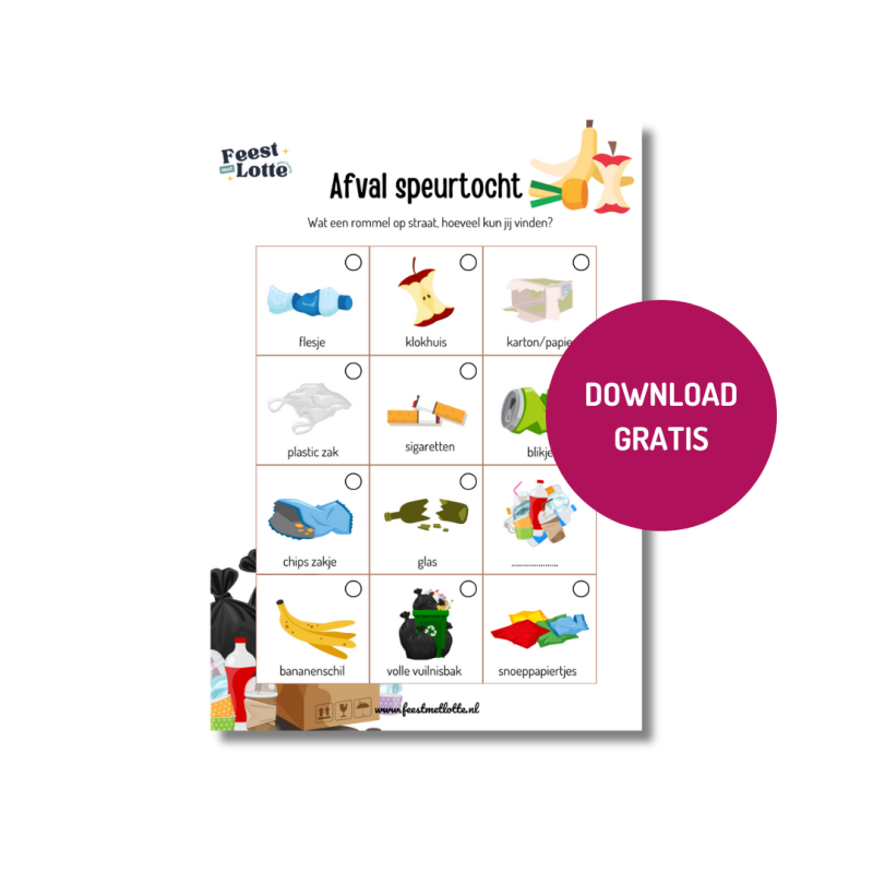 Gratis printable speurtocht – buitenspelen en ontdekken! | Feest met Lotte