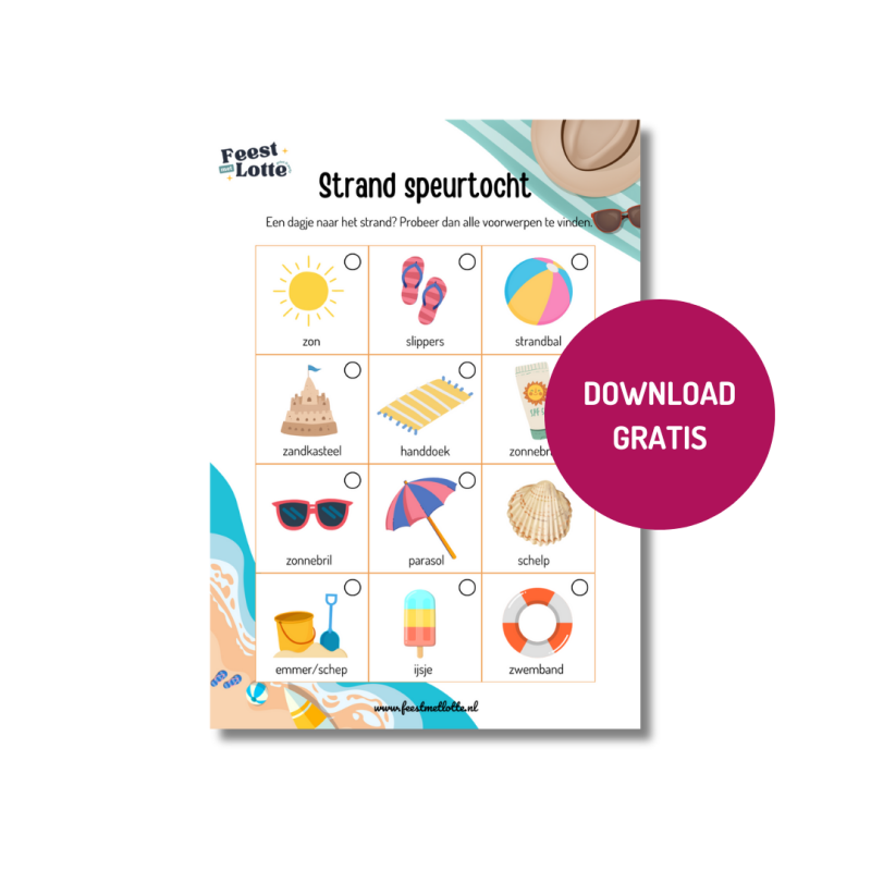 Gratis printable speurtocht – buitenspelen en ontdekken! | Feest met Lotte