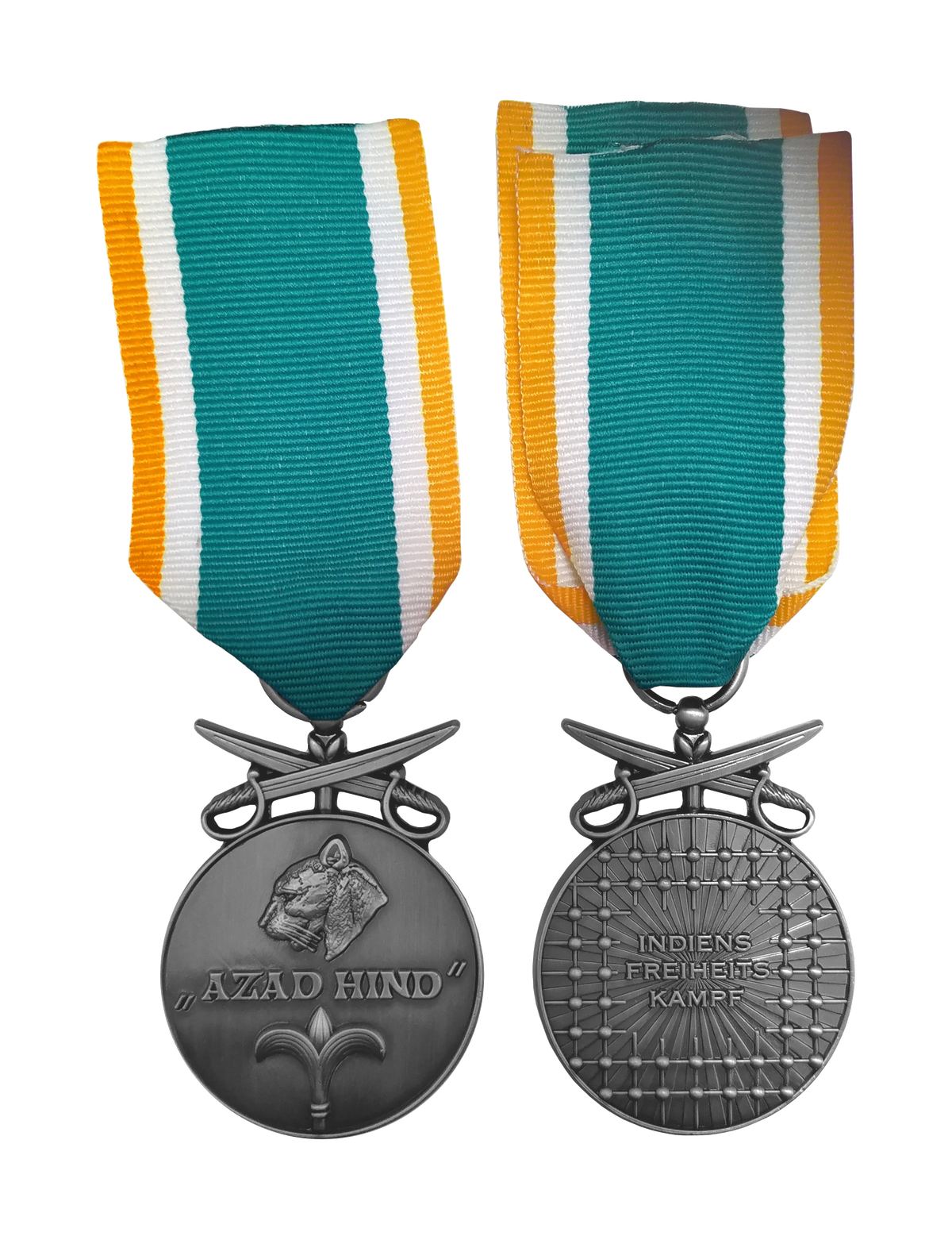 Azad-Hind-Medaille (Silber) mit Schwerter | Phaleristik-Shop-Dresden