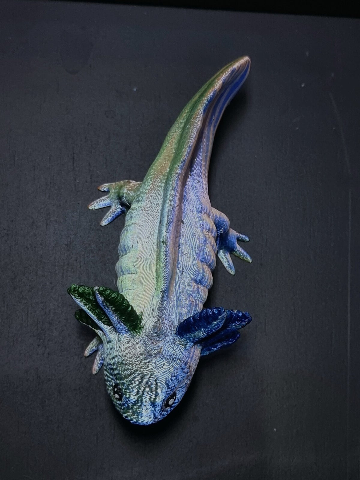 METALLIC SPLIT MOSAIC - 3D printed Axolotl | Fleurieu_Axolotls