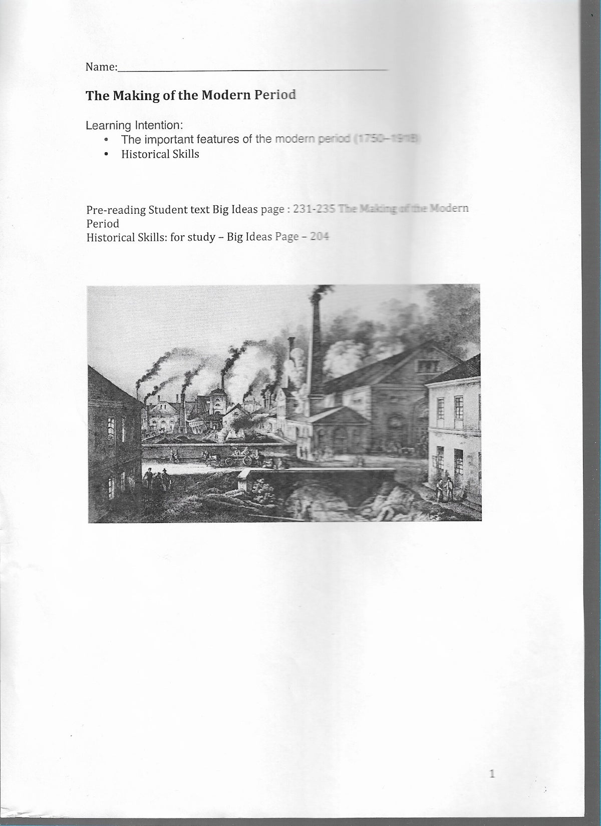 Year 9 Workbook - Industrial Revolution | Teaching Explicit Instruction ...