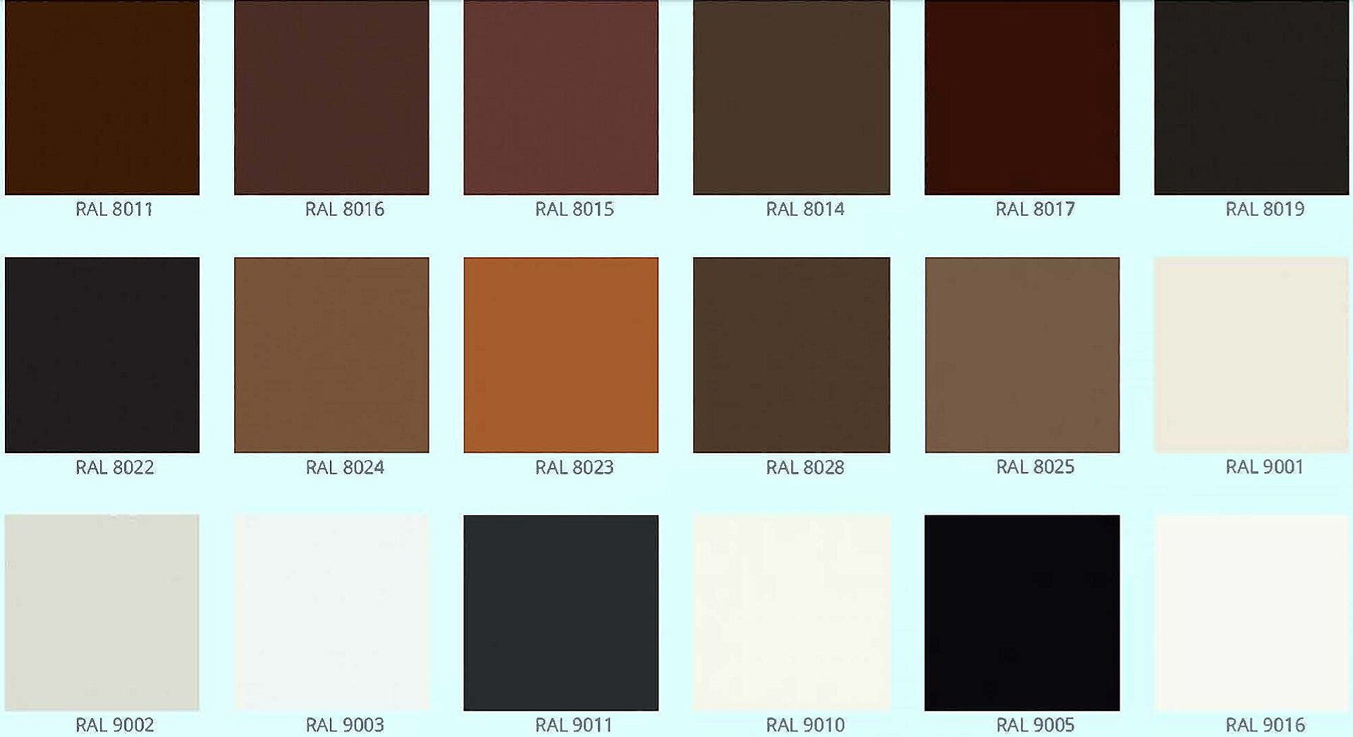 RAL Kleuren | Tilbury and Son