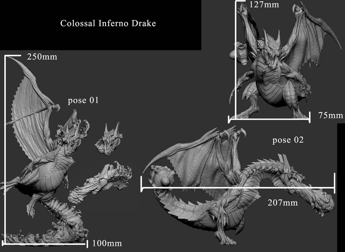Colossal Inferno Drake | HoardMimic