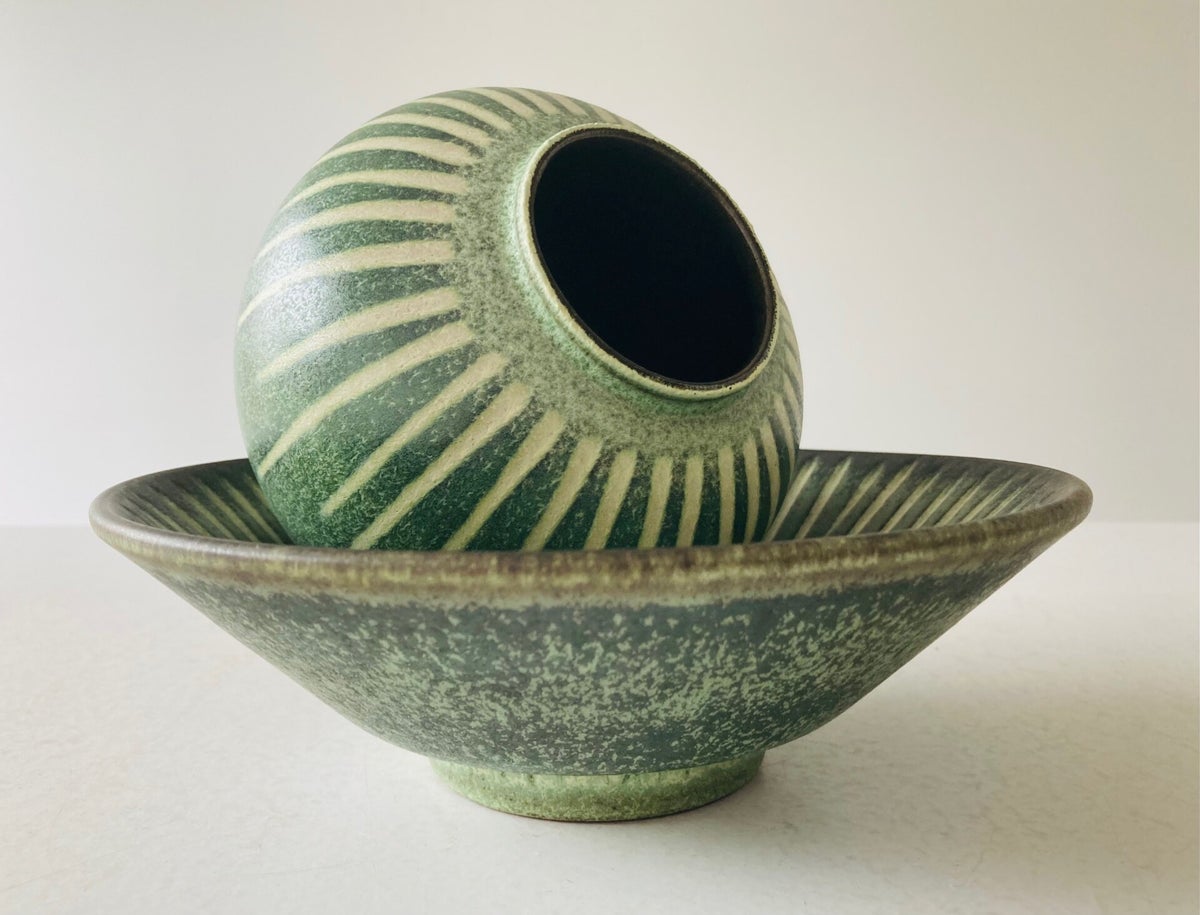 Steuler green ball / Steuler / German Pottery | DepotRetro