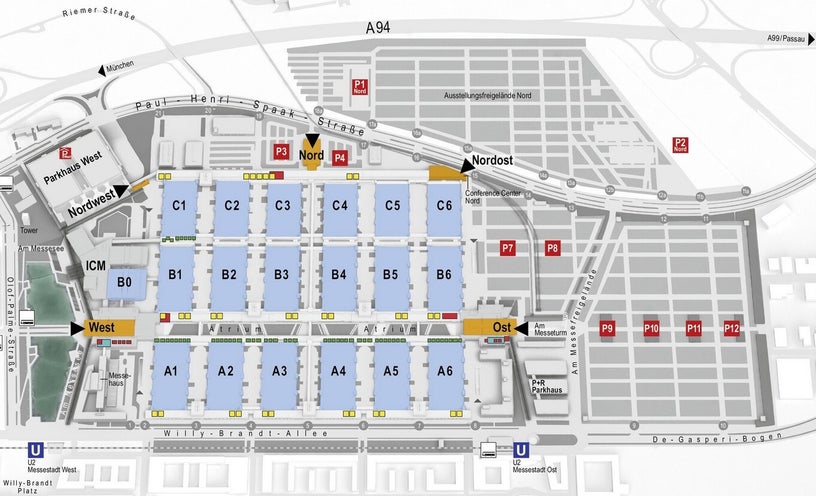 Messe München - Hallenplan