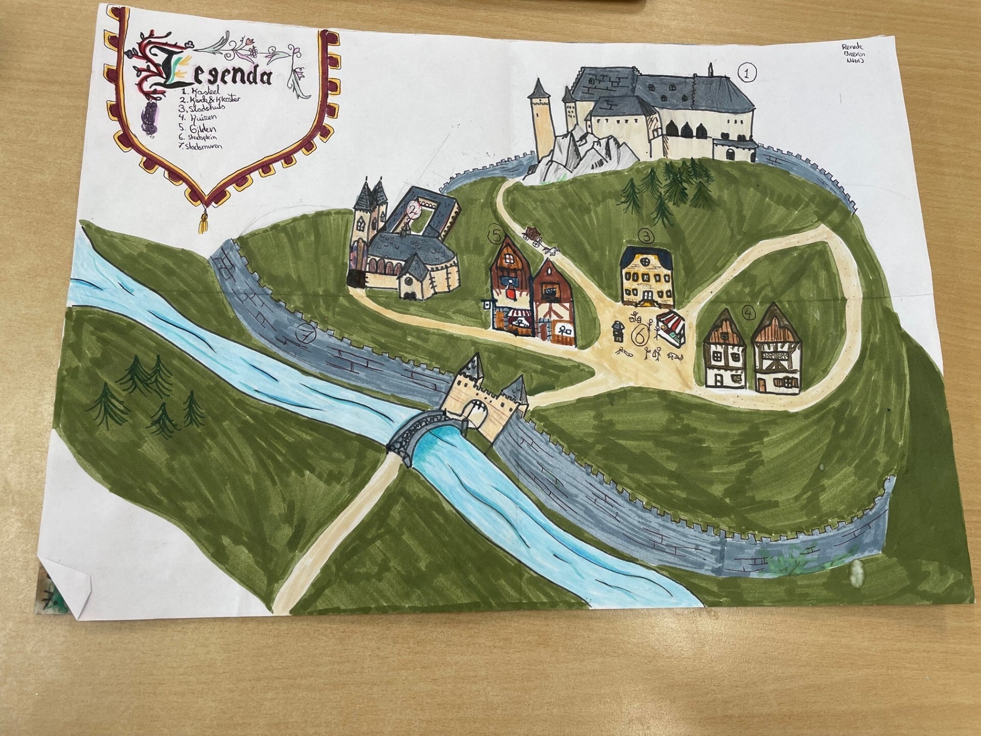 Plattegrond Middeleeuwse stad / Middeleeuwen / Geschiedenis ...