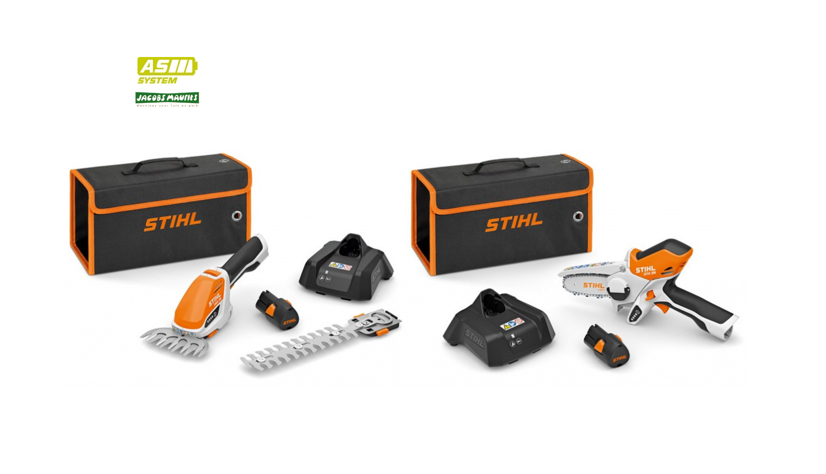 Stihl accu heggenschaar HSA 26 + accu snoeizaag GTA 26 | Jacobs Maurits bv